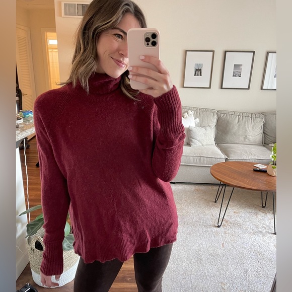 J Crew Sweaters Burgundy Jcrew Turtleneck Poshmark
